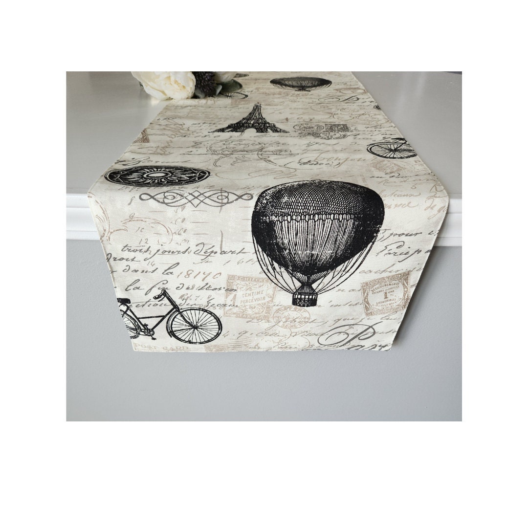 Paris Adventure Table Runner, Eiffel Tower Neutral Table Runner ...