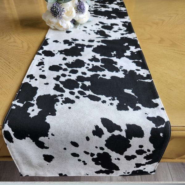 Cow Print Table Runner - Etsy