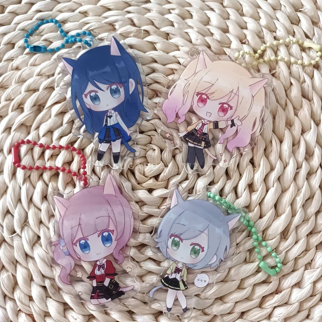 Prsk Pjsk Peoject Sekai Double Sided Cat Ear Keychain Leo/need - Etsy