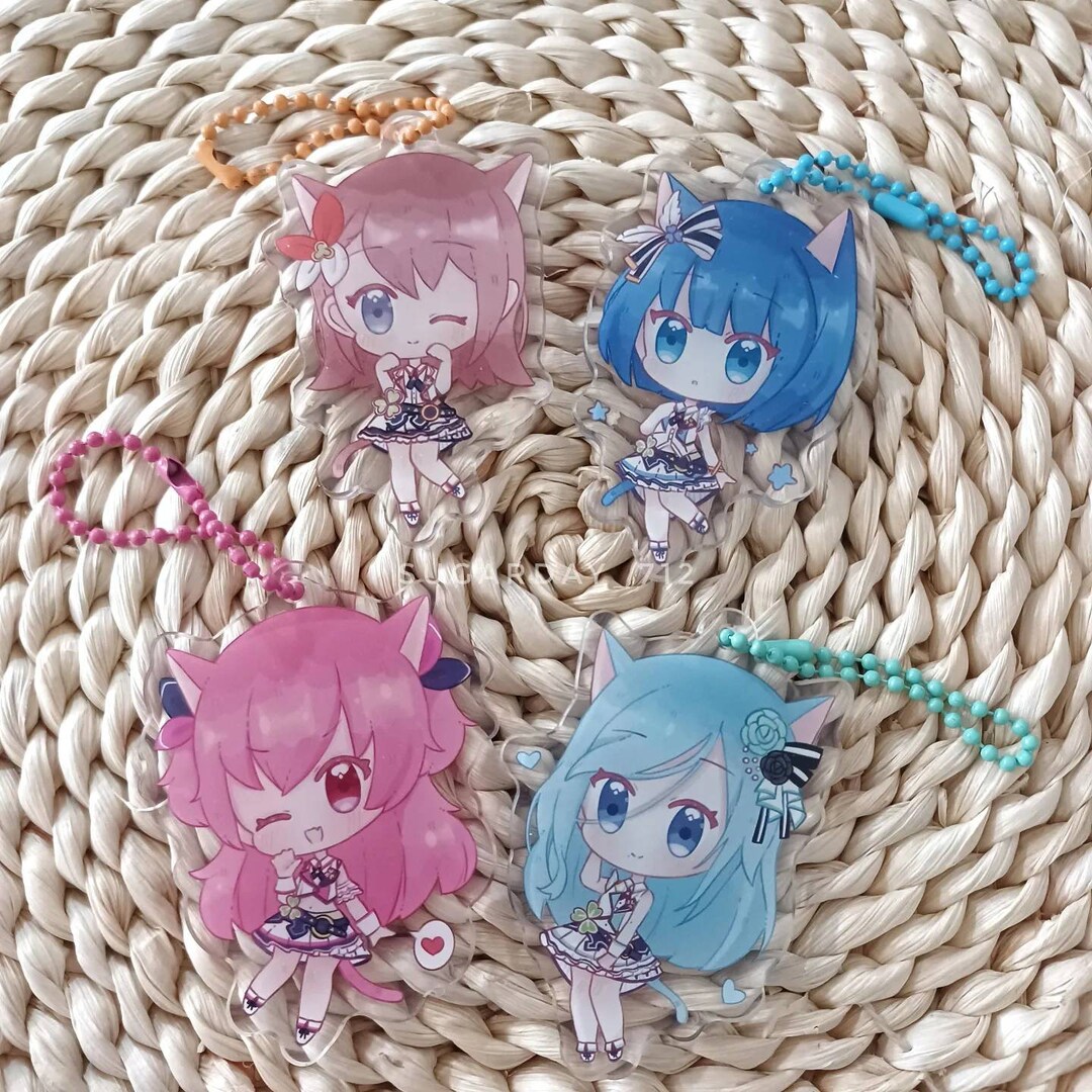 Prsk Pjsk Peoject Sekai Double Sided Cat Ear Keychain More - Etsy Canada