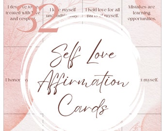 Self Love Affirmation Cards Printable - Etsy