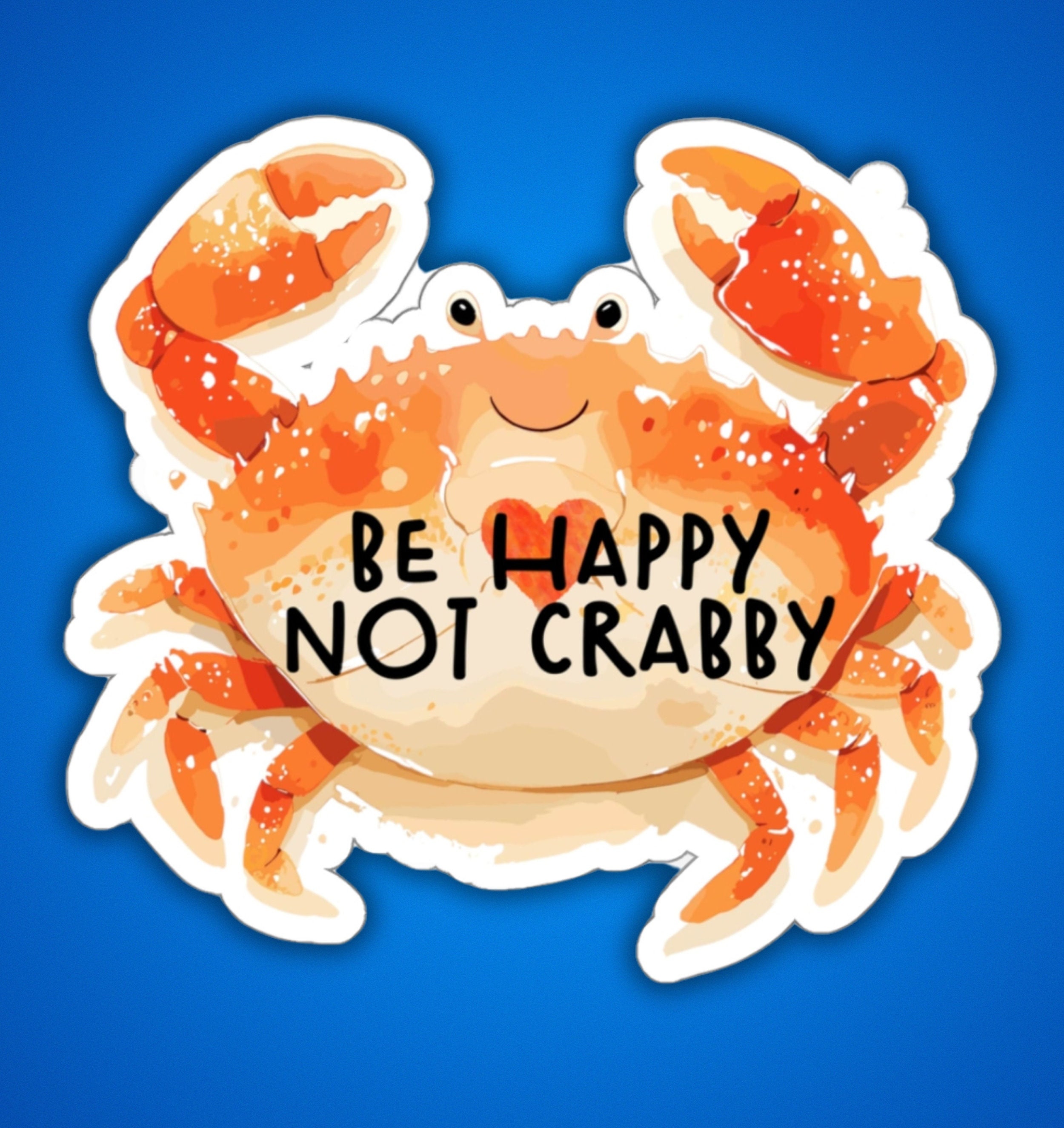 Crab Stickers, Sea Creatures Stickers, Funny Crab Indoor Stickers, Crab ...