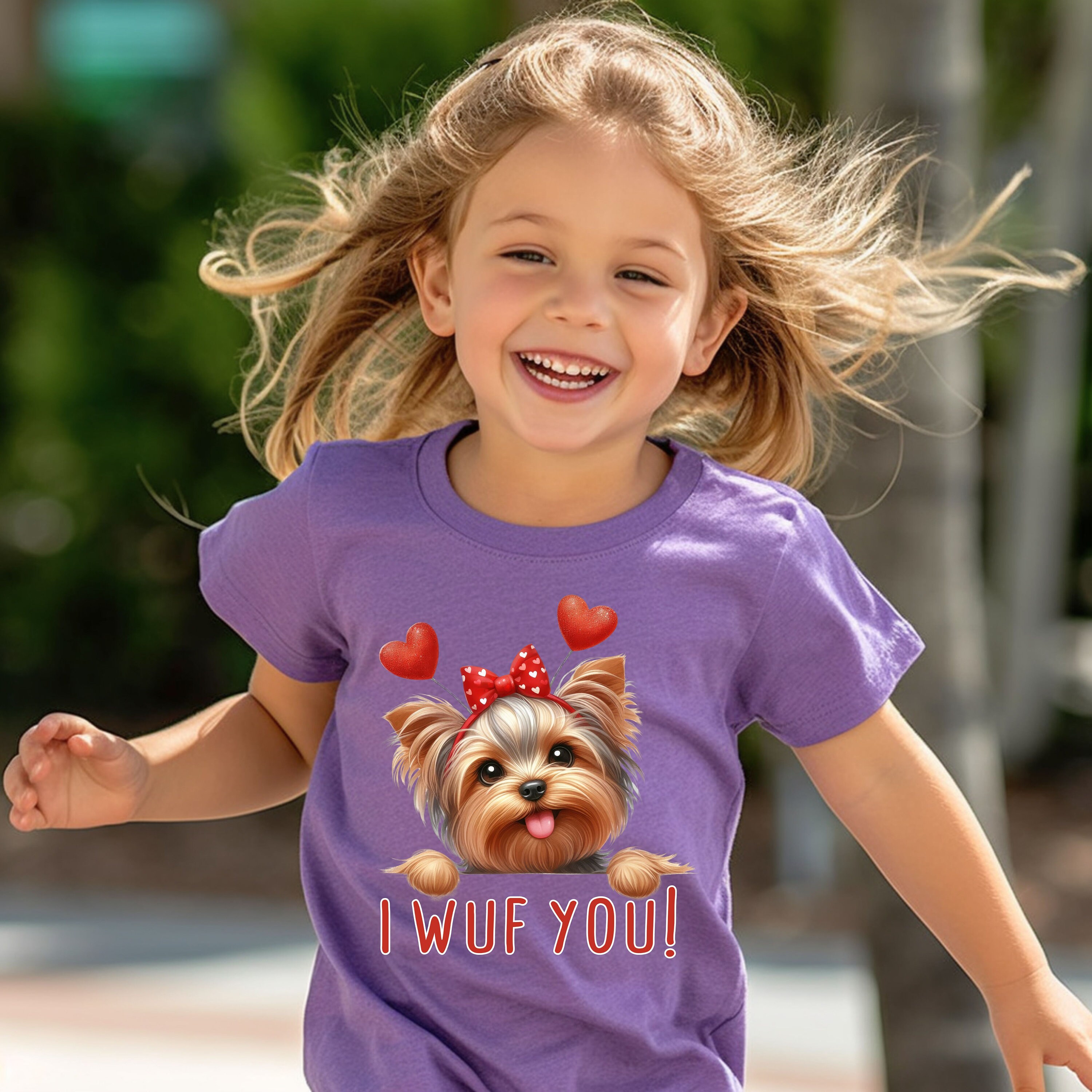 Youth I Wuf You Valentines Day Shirt Kids Cute Puppy Shirt Popular ...