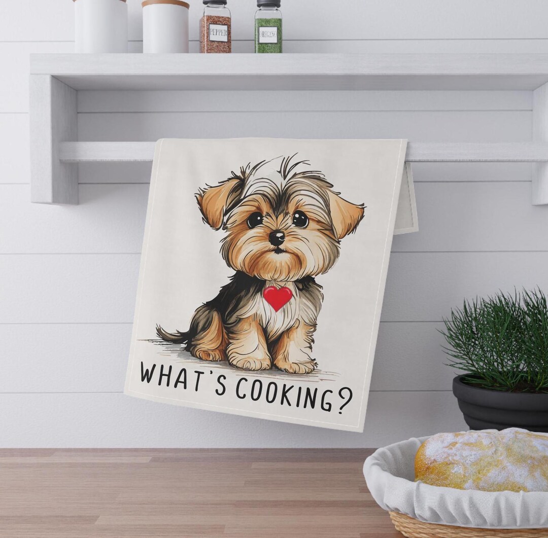 Yorkshire Terrier Kitchen Towel, Funny Yorkie Gifts, Cute Yorkshire ...