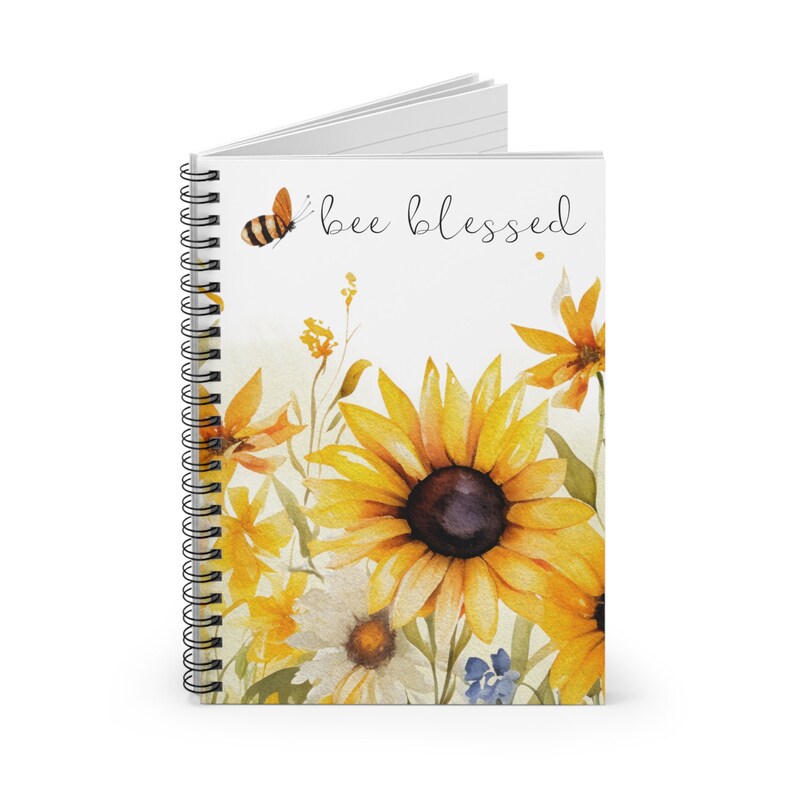Bee Blessed Christian Spiral Notebook With Ruled Lines 6x8 Most Popular ...