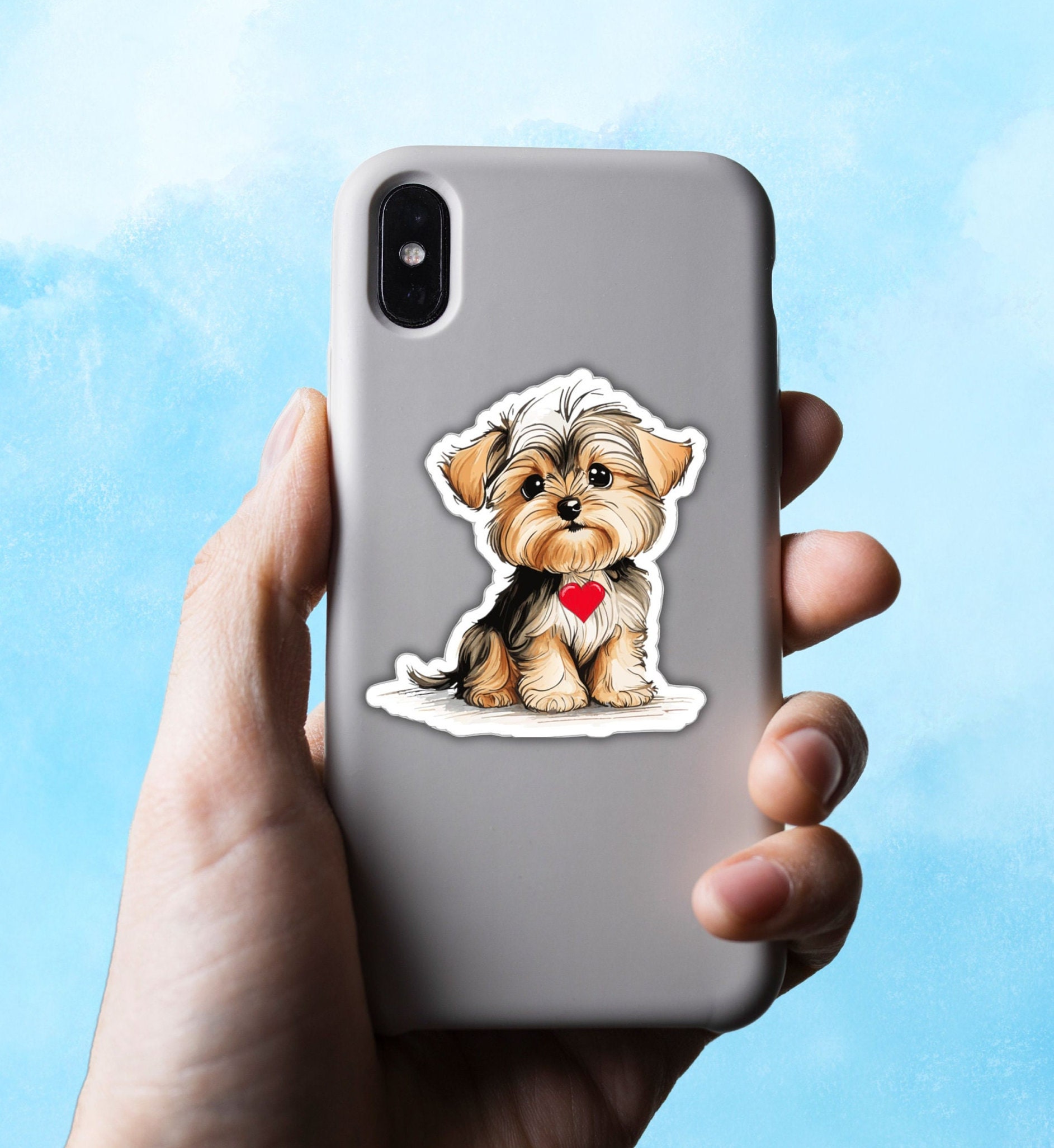 Yorkie Lovers Stickers, Dog Lovers Stickers, Cute Dog Indoor Stickers ...