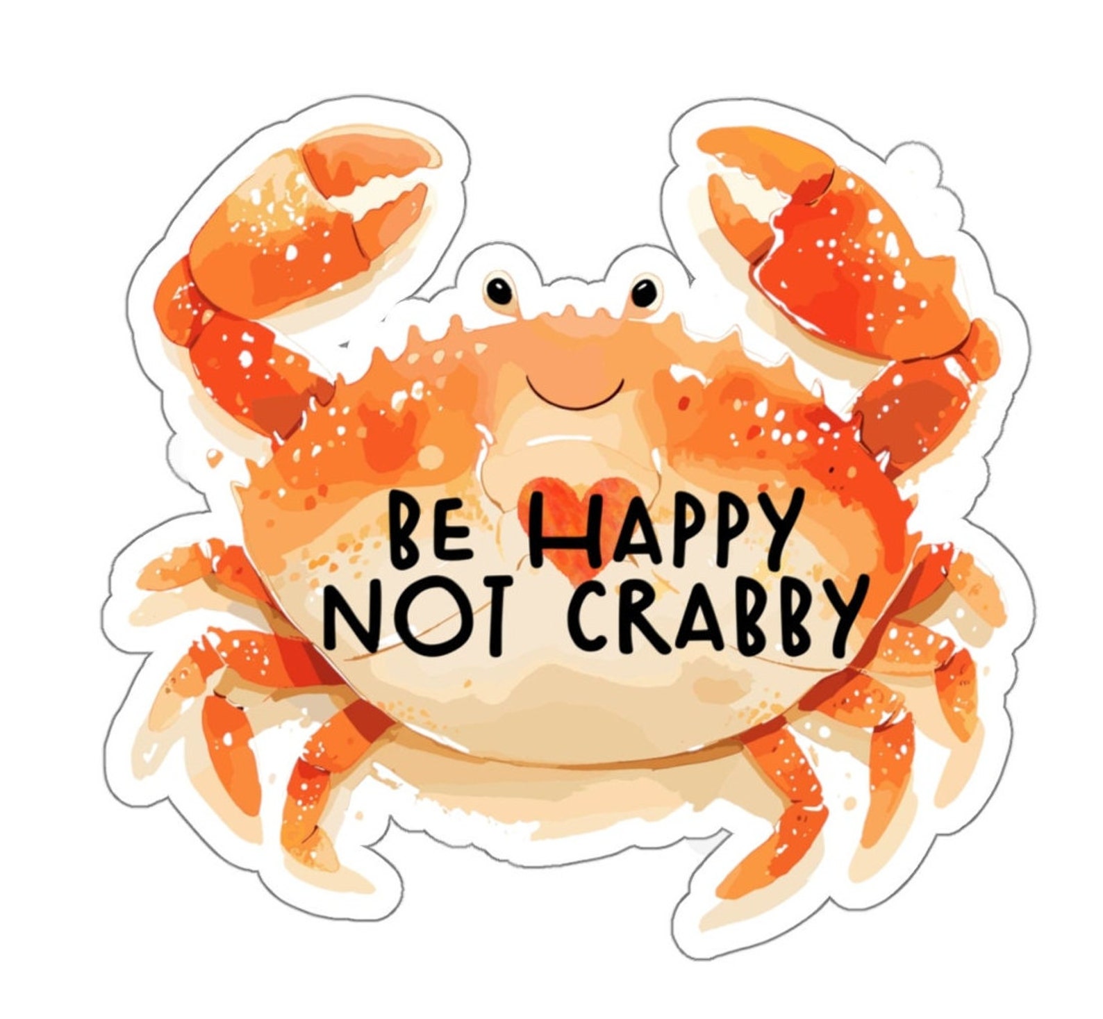 Crab Stickers, Sea Creatures Stickers, Funny Crab Indoor Stickers, Crab ...