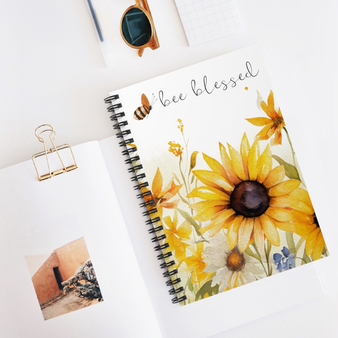 Bee Blessed Christian Spiral Notebook With Ruled Lines 6x8 Most Popular ...