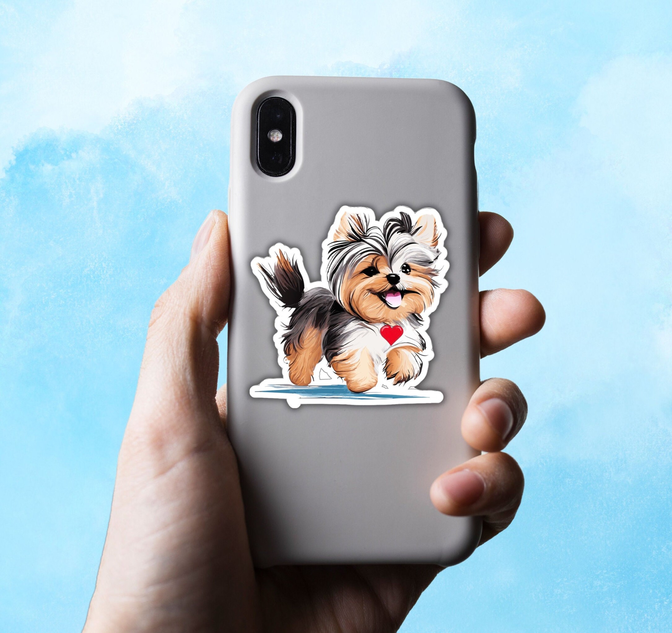 Yorkie Lovers Stickers, Dog Lovers Stickers, Cute Dog Indoor Stickers ...