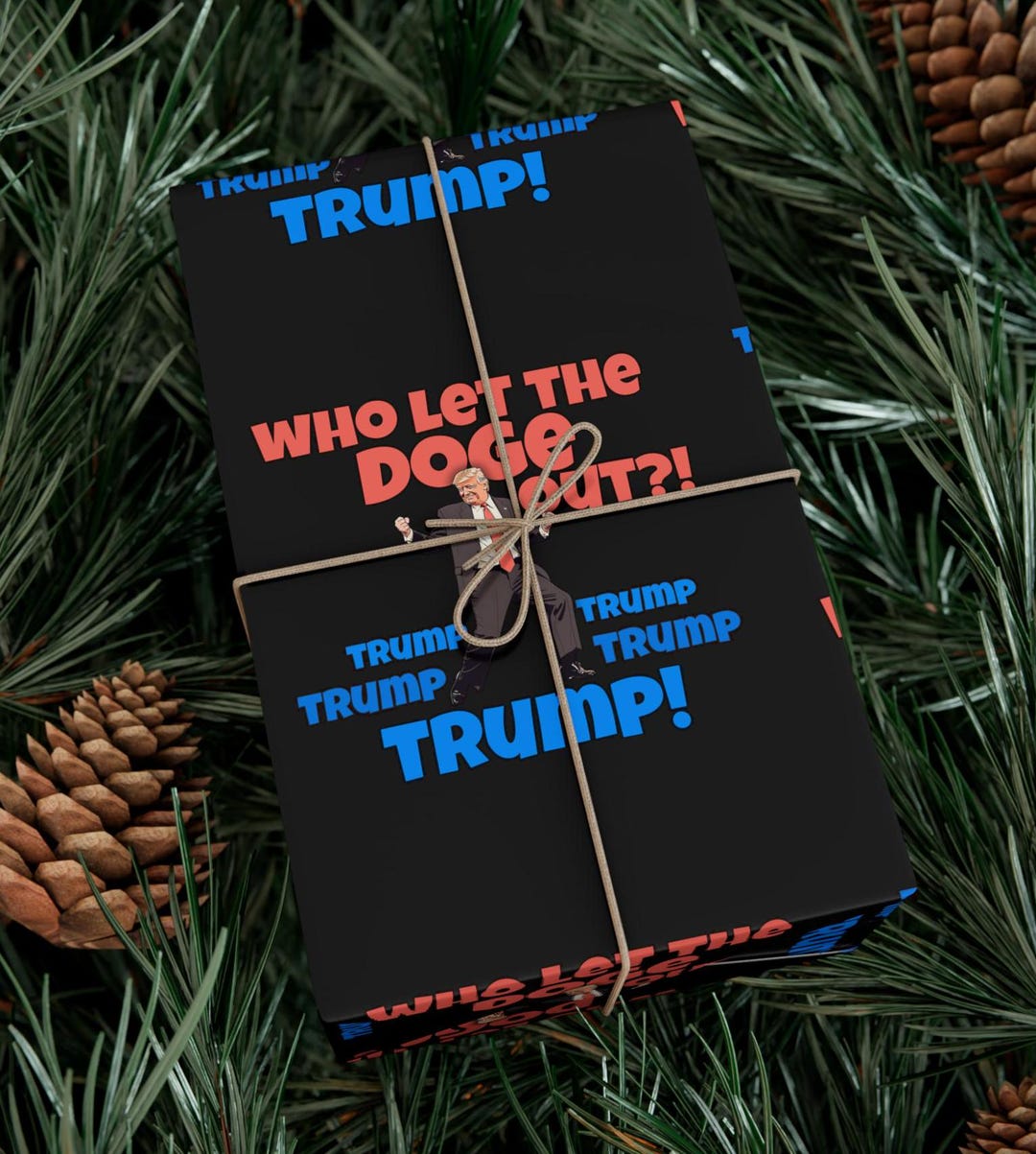 Trump DOGE Wrapping Papers, Trump Elon Doge Gifts, Popular Trump Gifts ...