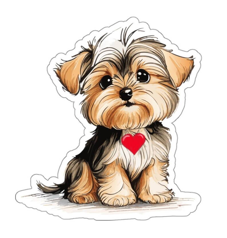 Yorkie Lovers Stickers, Dog Lovers Stickers, Cute Dog Indoor Stickers ...
