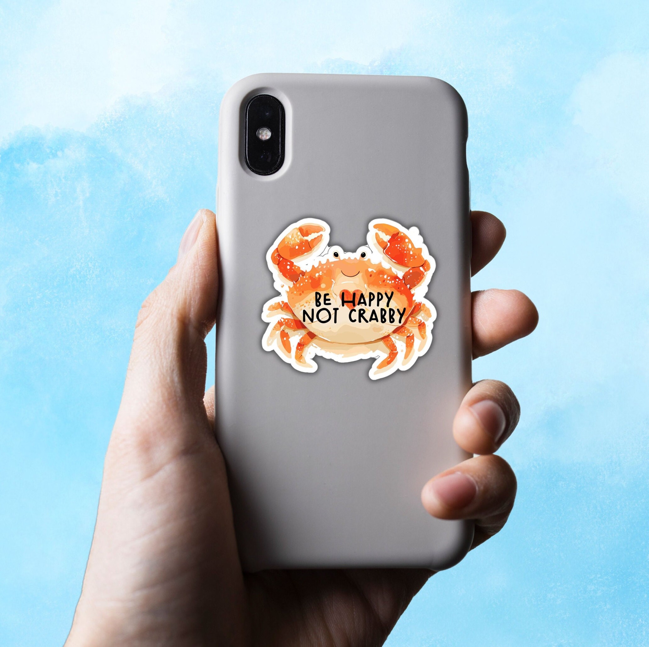 Crab Stickers, Sea Creatures Stickers, Funny Crab Indoor Stickers, Crab ...