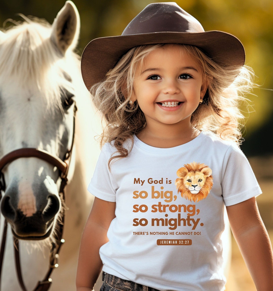 Toddler Christian Shirt Kid God Lion Cute Child Christian Shirt Toddler ...