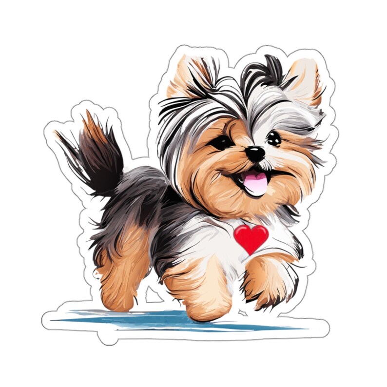 Yorkie Lovers Stickers, Dog Lovers Stickers, Cute Dog Indoor Stickers ...