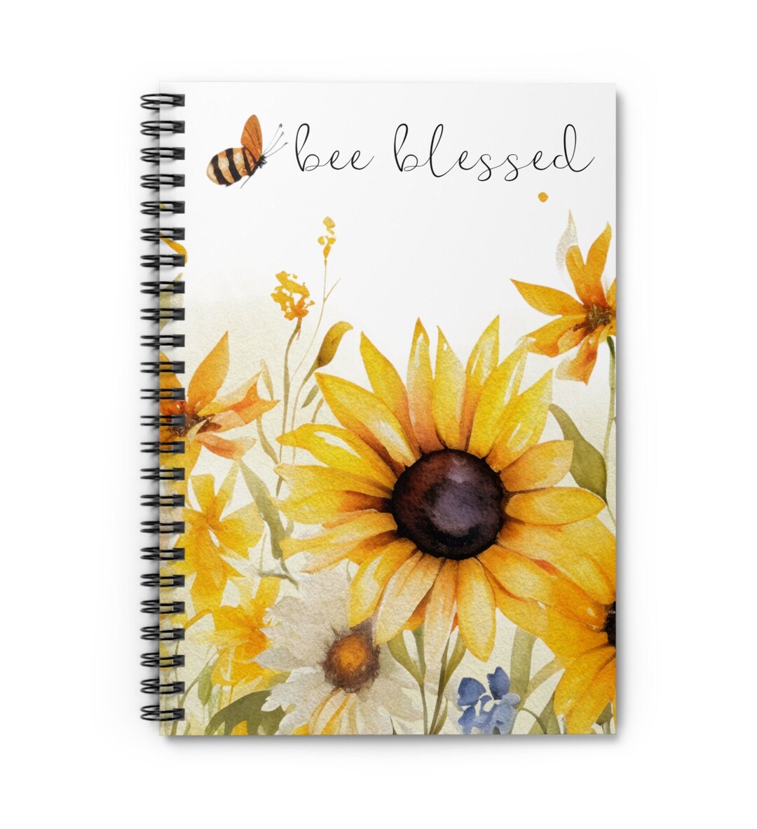 Bee Blessed Christian Spiral Notebook With Ruled Lines 6x8 Most Popular ...
