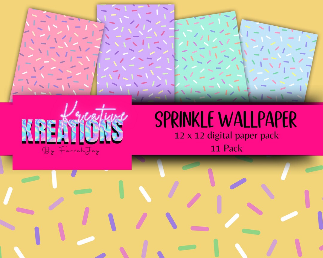 Sprinkles and Cupcakes Digital Paper Backgrounds Colorful and Fun ...