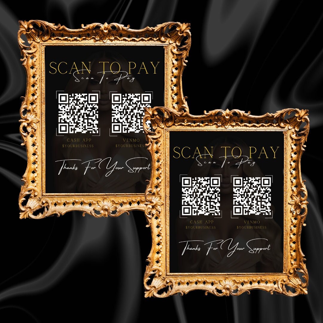 DIY Scan to Pay Templates, Instant Download, DIY Canva Template, Pop up ...