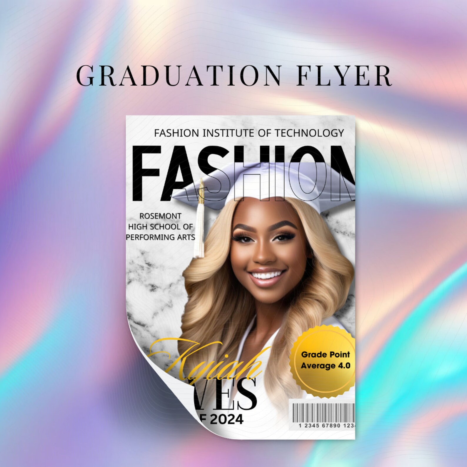Graduation Magazine, Cover, Grad Models, PNG Files, Digital Downloads ...