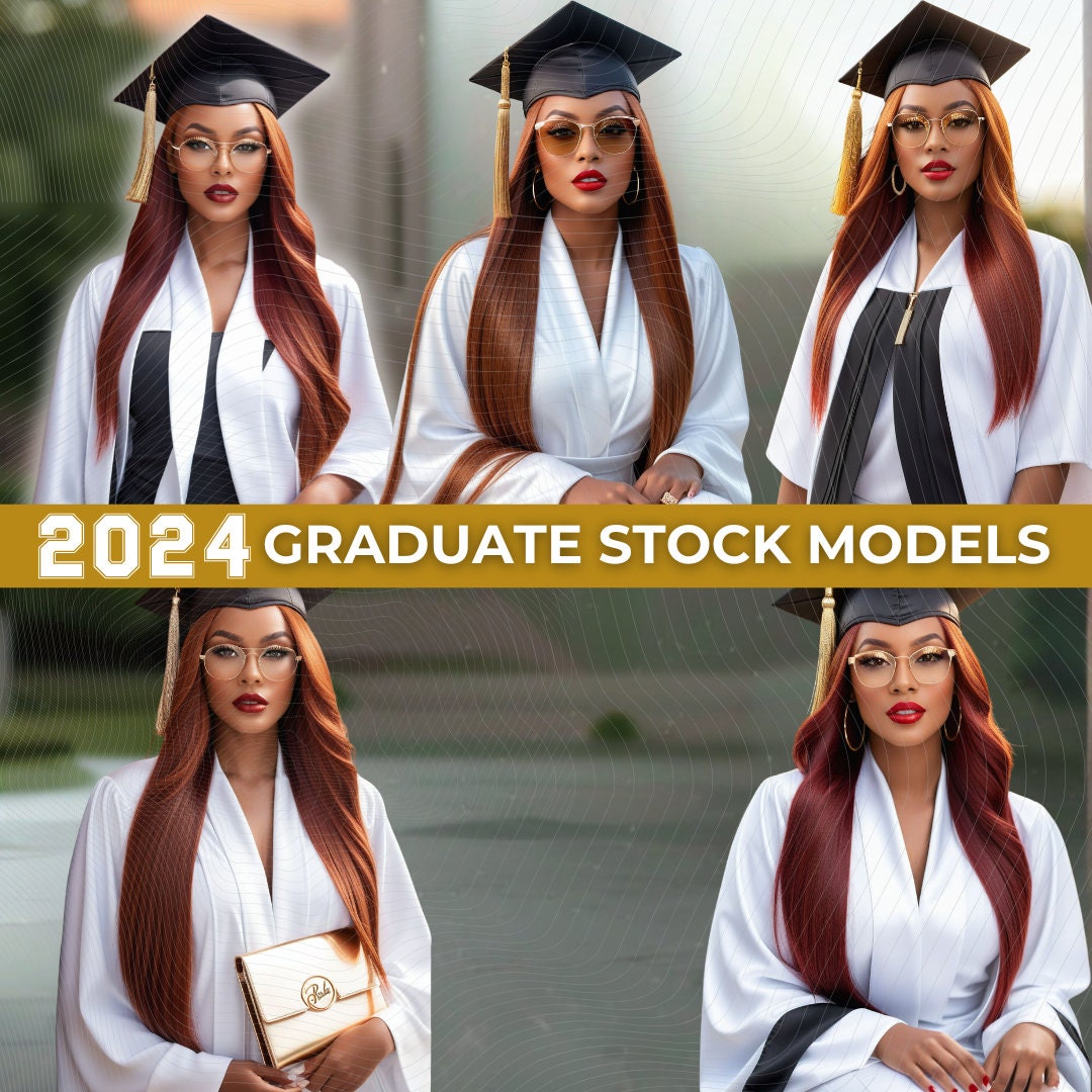 African American, Grad Models, PNG Files, Digital Downloads, Graduation ...