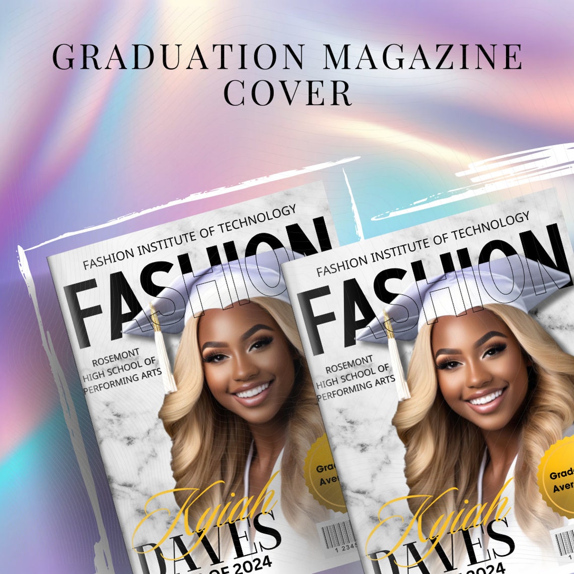 Graduation Magazine, Cover, Grad Models, PNG Files, Digital Downloads ...