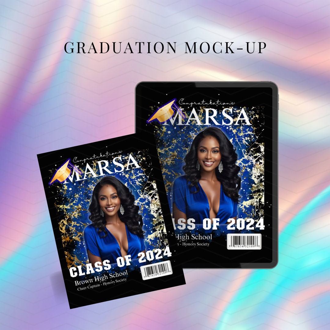 Mock-ups Graduation Magazine, Planner, Grad Models, PNG Files, Digital ...