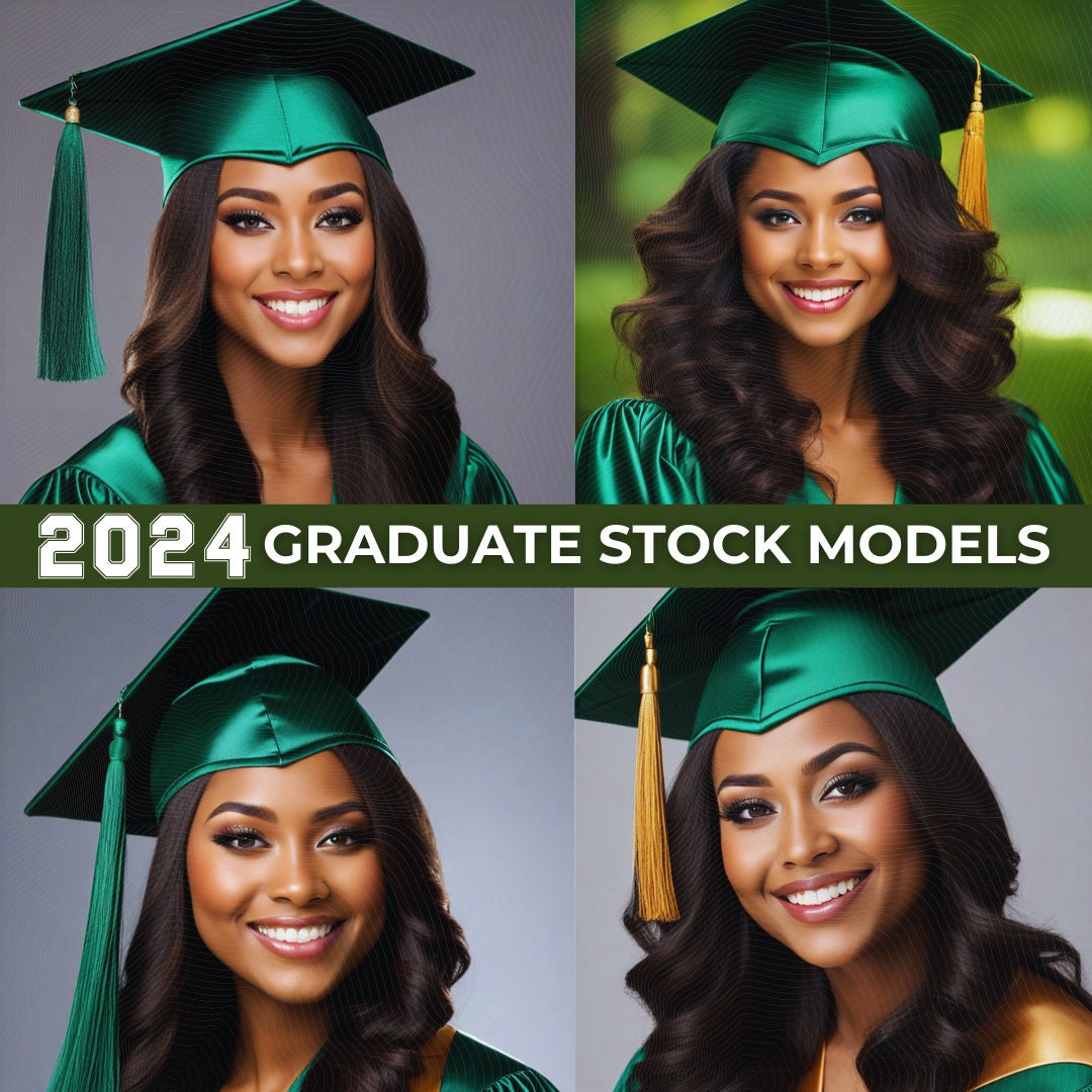 African American, Grad Models, PNG Files, Digital Downloads, Graduation ...