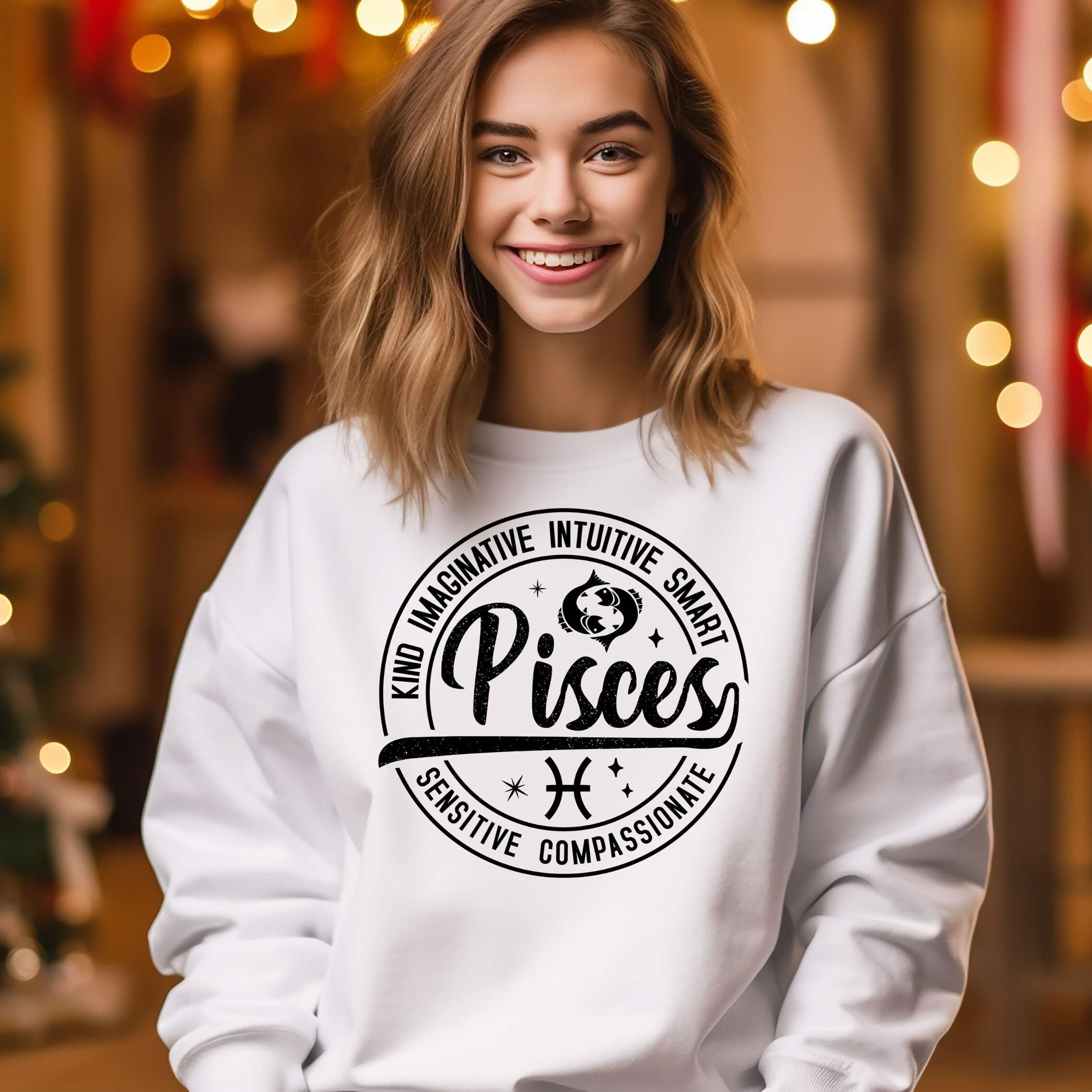 Zodiac Astrology Sweatshirt, Custom Horoscope Shirt, Pisces Birthday ...