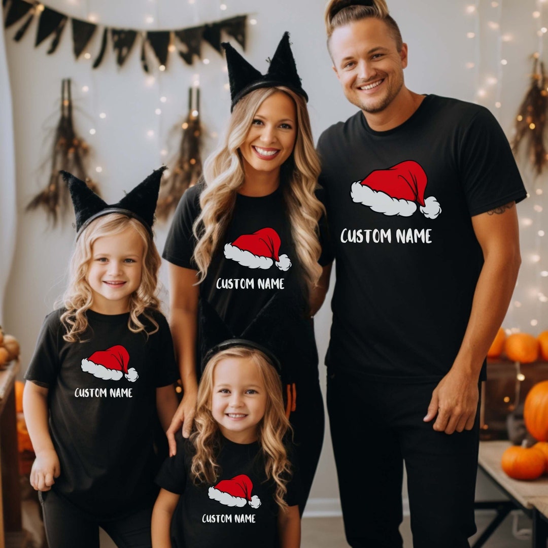 Matching Family Christmas Shirt With Custom Name,custom Christmas Shirt ...
