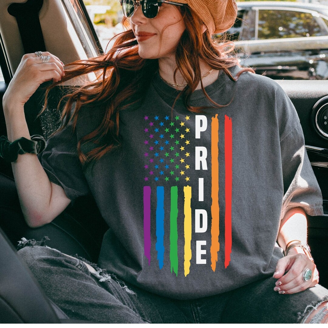 Pride Shirt, LGBTQ Shirt, Supporting Lgbt People Tee, LGBTQ Flag Shirt ...