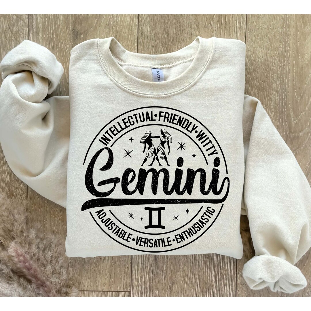 Zodiac Astrology Sweatshirt, Custom Horoscope Shirt, Gemini Birthday ...