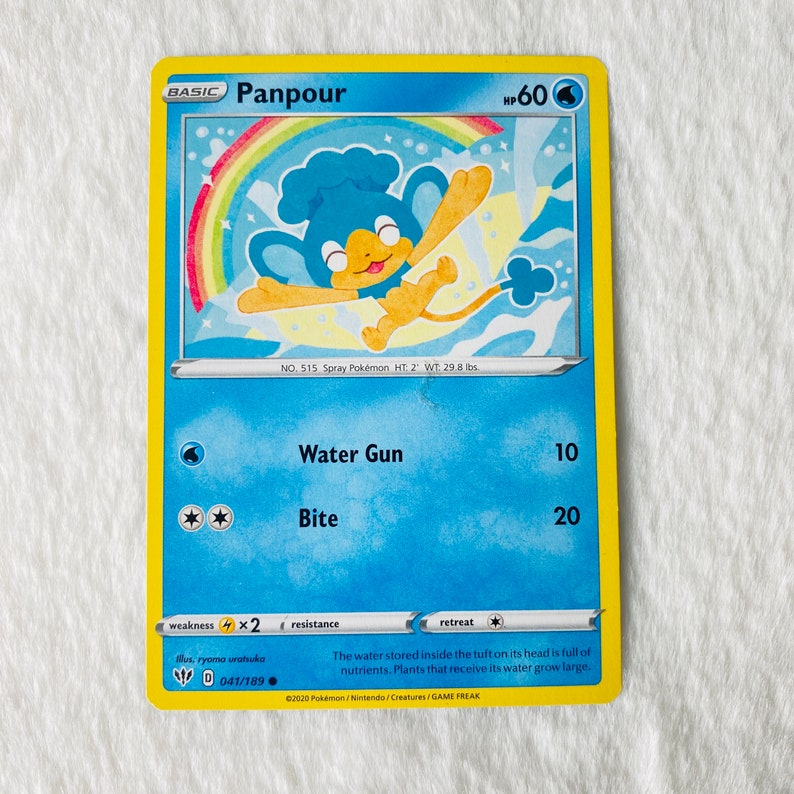 Panpour Custom Pokémon Card - Etsy