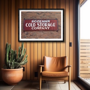 Bozeman Cold Storage Sign Framed Photo Print, Montana Photography ...