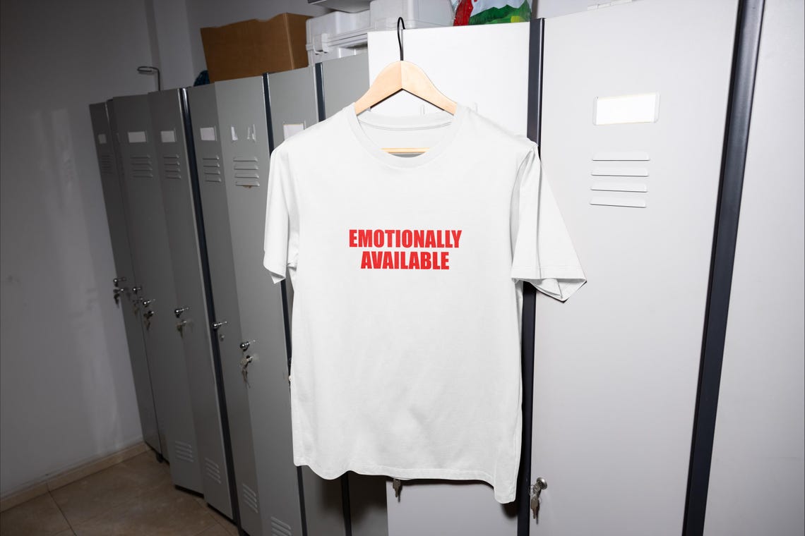 Emotionally Available T-shirt – Y2K Meme Graphic Tee - Etsy