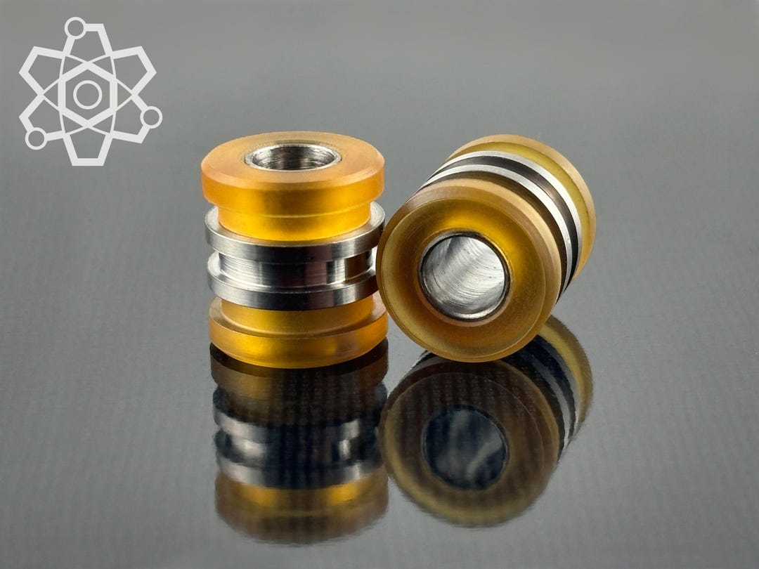 Ultem and Titanium Lanyard Bead, Natural Color, Style #2 / EDC Lanyard ...