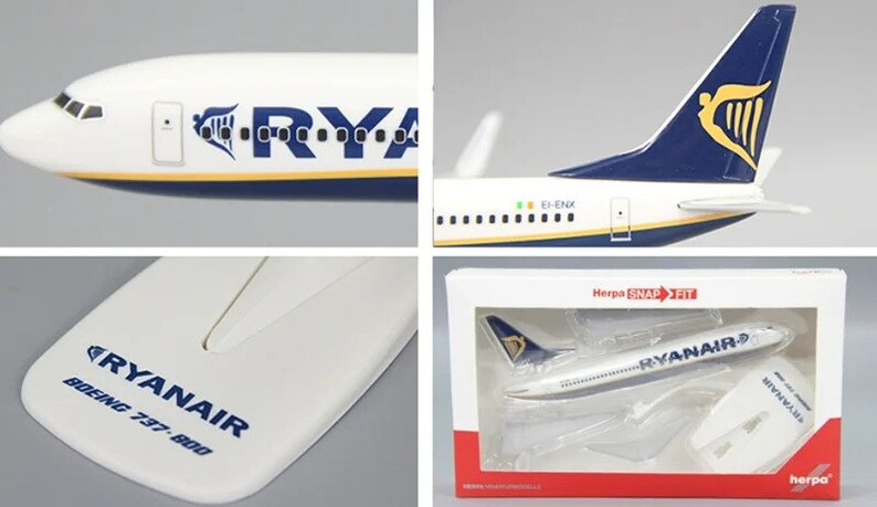 Ryanair Boeing 737-800 'EI-ENX' Model 1/200 in Flight Model Pilot Gift ...