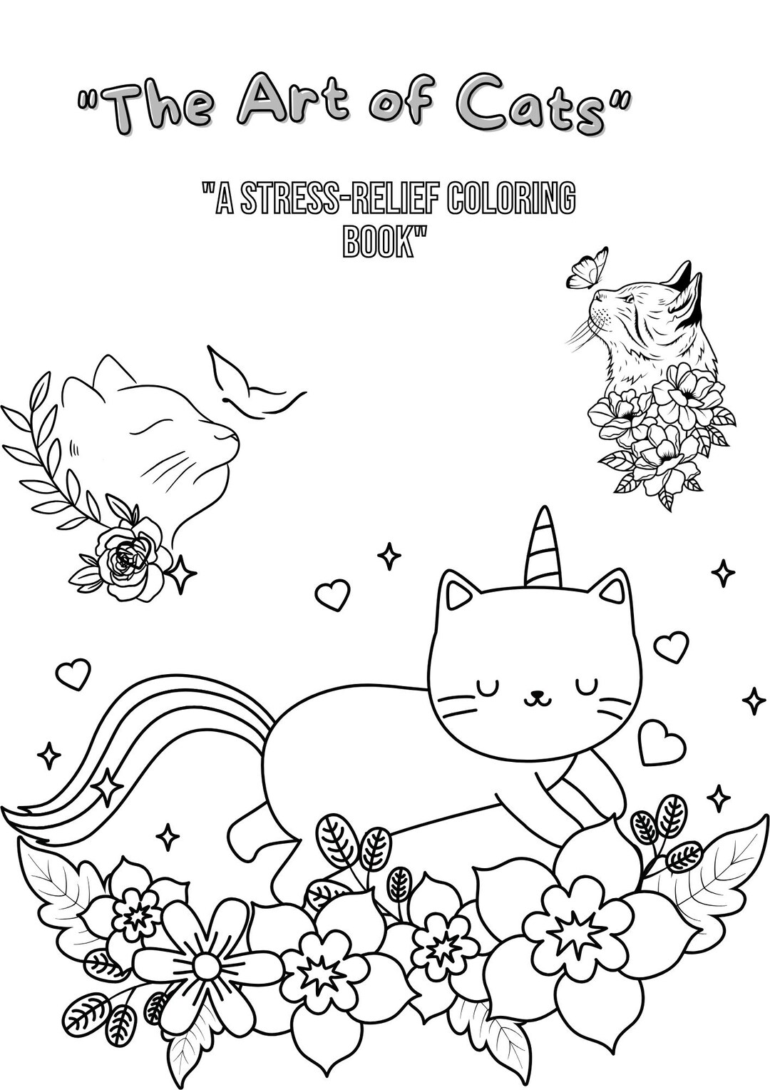 The Cat Coloring Book|artistic Designs for Relaxation & Joy|zen Cats: A ...