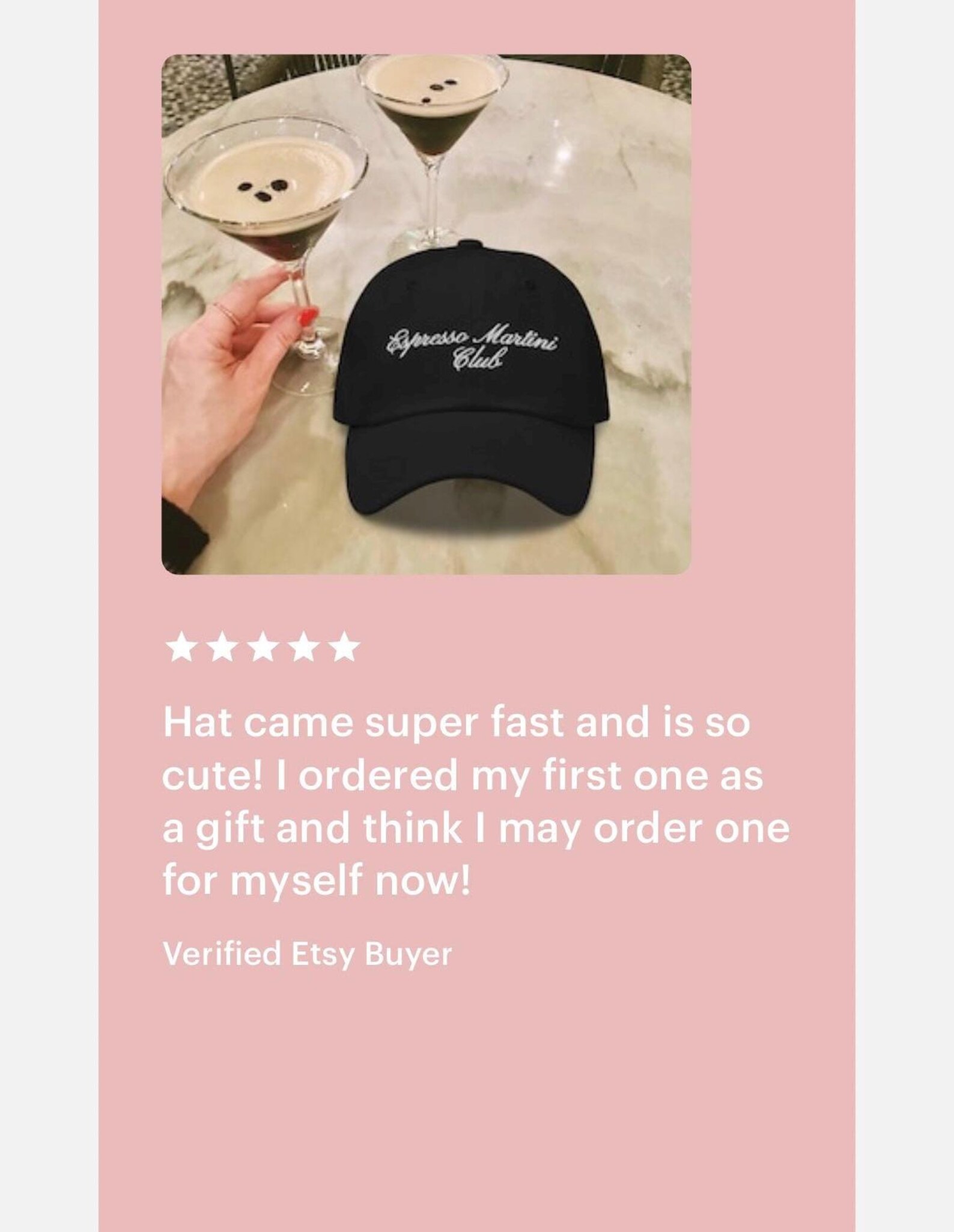 Espresso Martini Club Embroidered Dad Hat, Espresso Martini Lover Gift ...