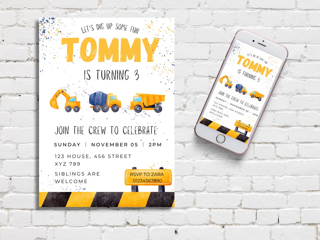 Custom Digital Invite Custom Evite Kids Birthday Invite - Etsy