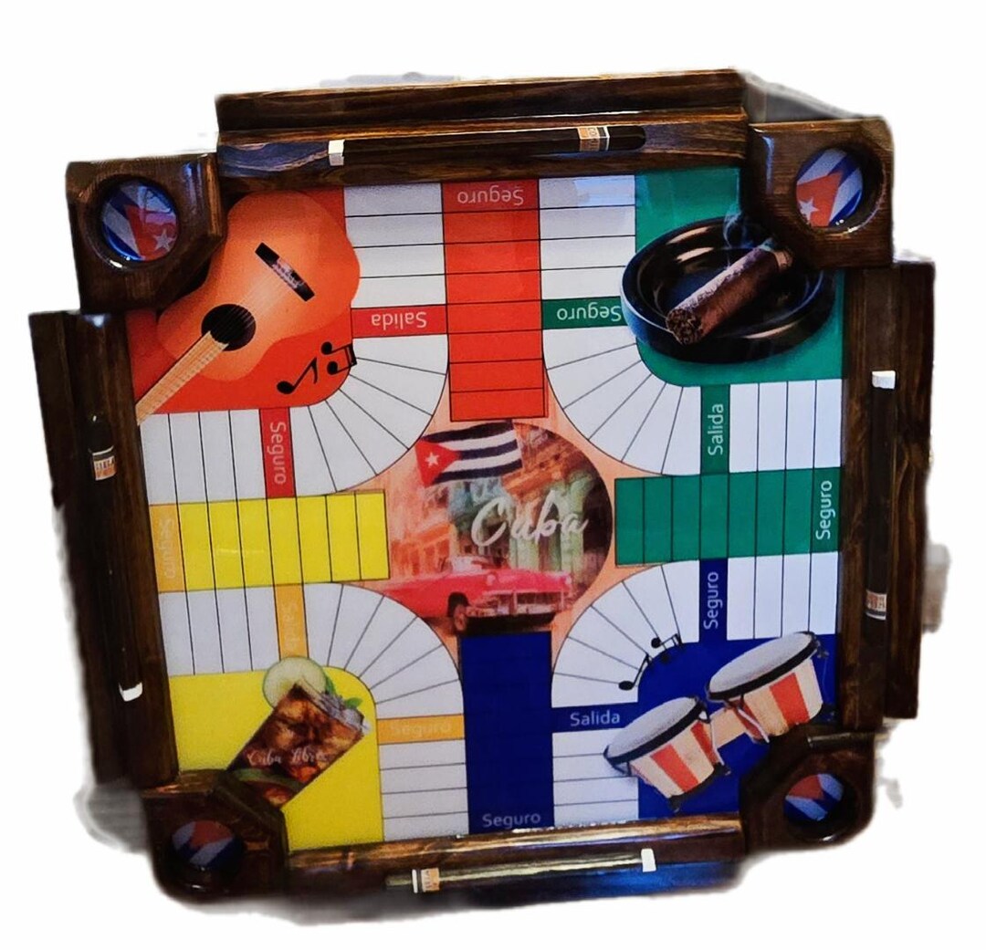 35" X 35" Big Handmade Cuban Parches Domino Table: Folding Wood Game ...
