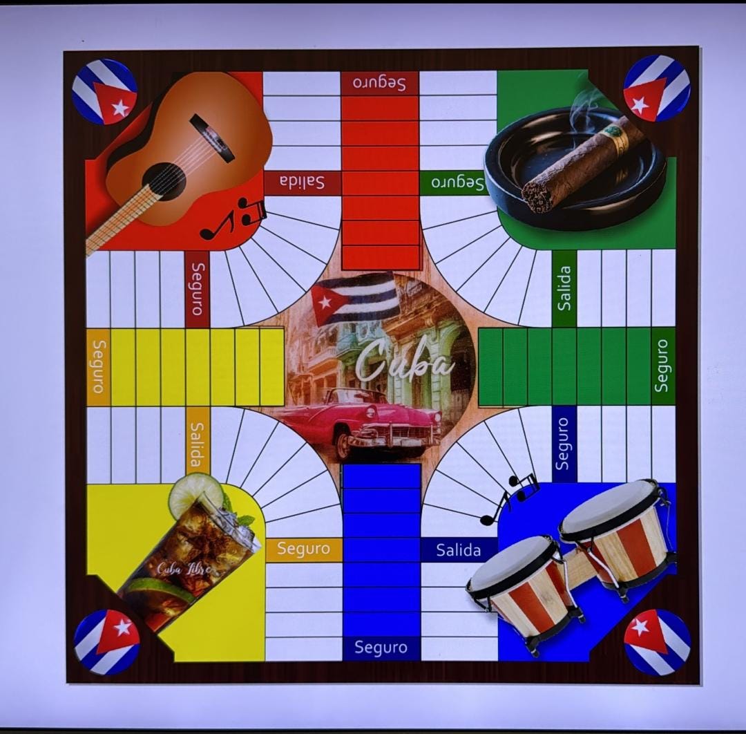 PRE ORDER!! Cuba Parches/parchis (made in U.S.A) Handmade BIG Domino ...