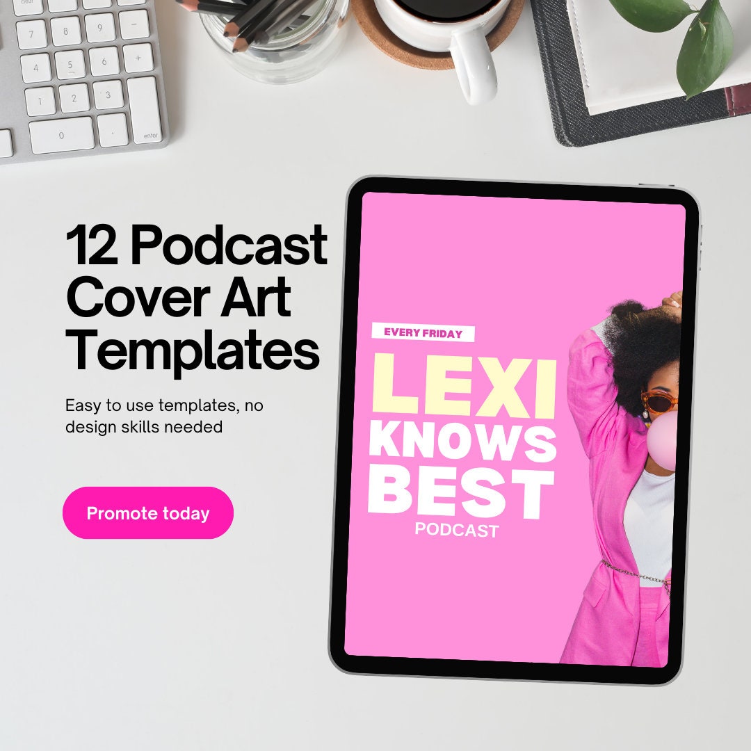 Editable Canva Podcast Cover Art - Set of 12 Vibrant Designs for ...