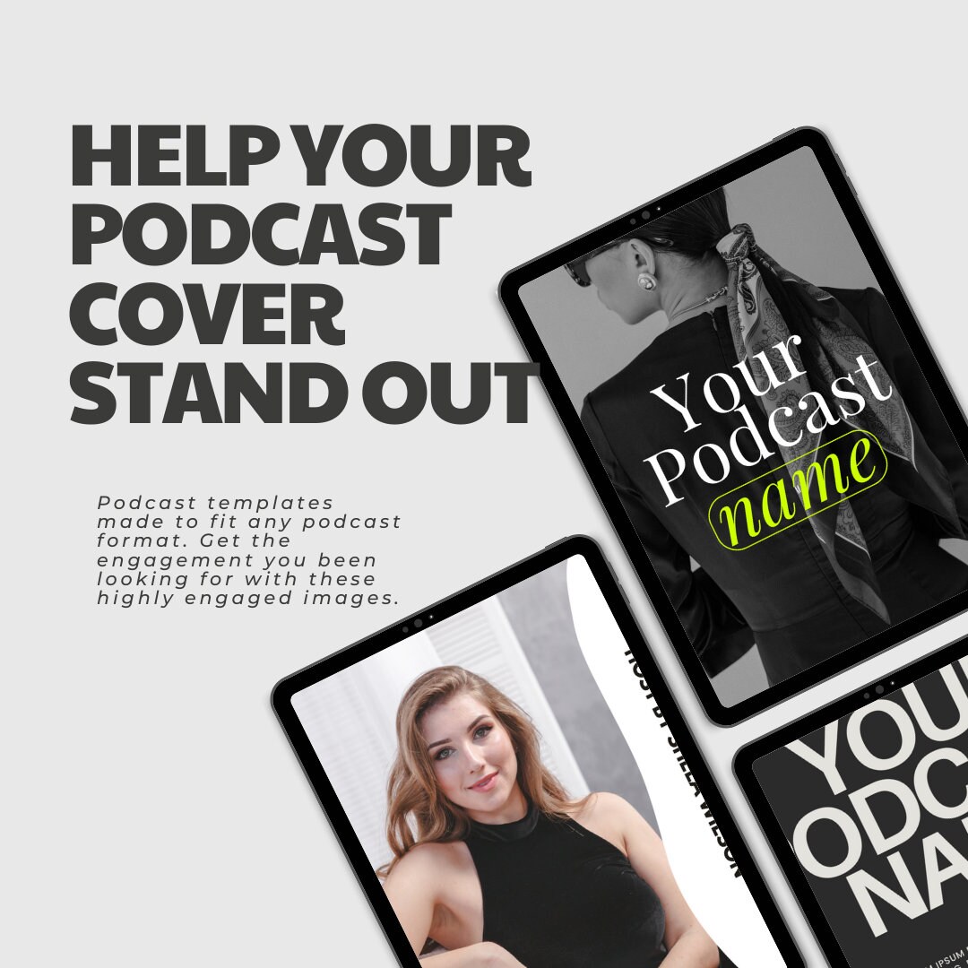 Podcast Cover Art Canva Templates Bundle - Editable Designs for ...