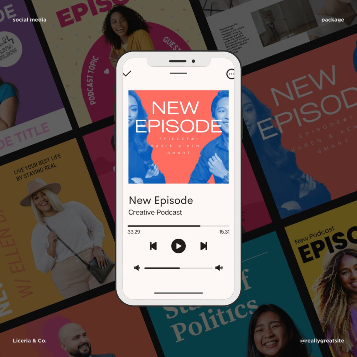 Customizable Podcast Announcement Graphics - 12 Canva Templates for New ...
