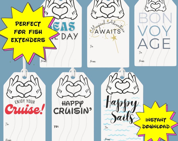 Fish Extender Tags, Disney Cruise, FE Tag, Fish Exchange Gift Tag ...