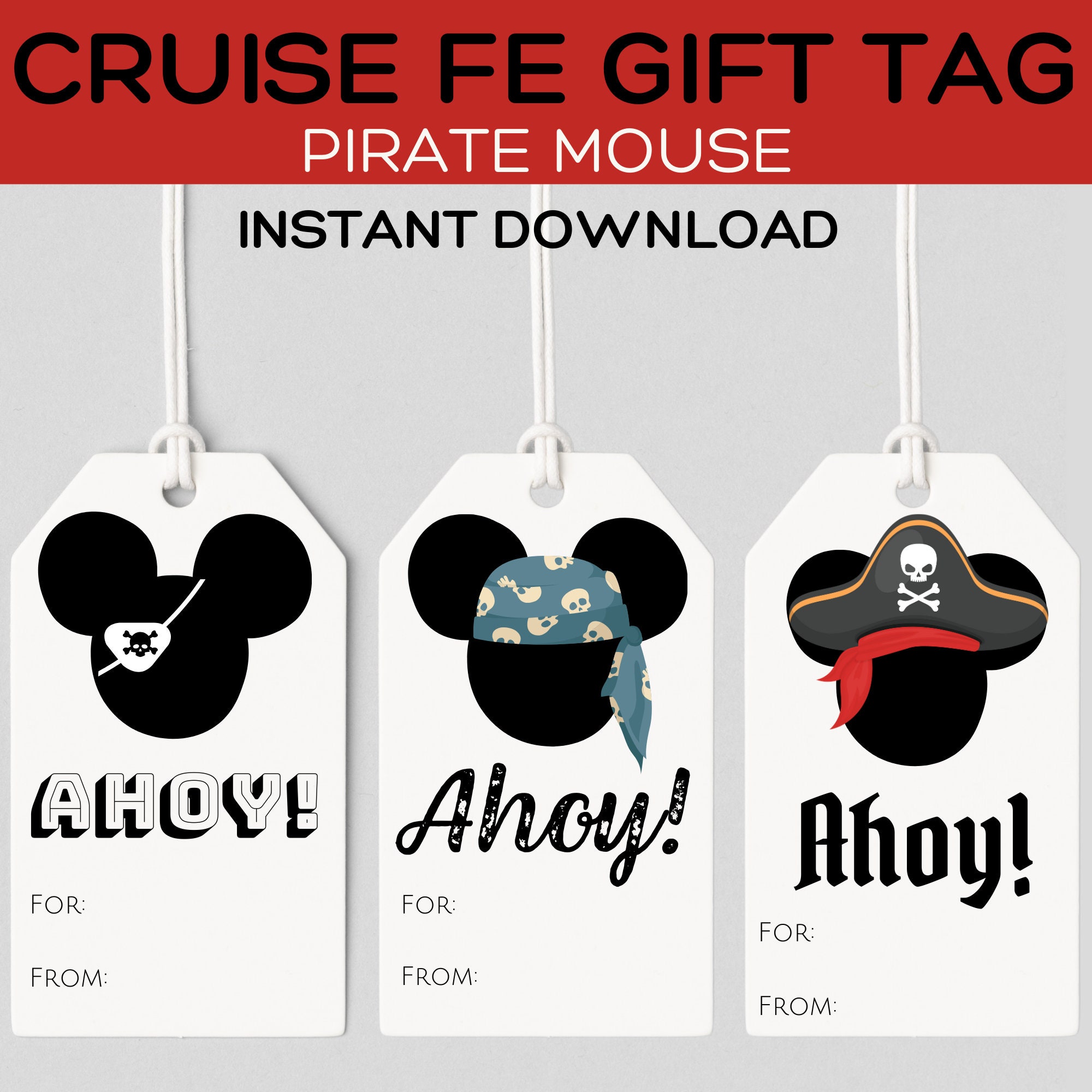 Fish Extender Tags Printable Pirate Night Gift Tags, Pixie Dust Gift ...