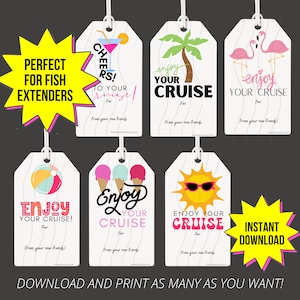 Fish Extender Fun! Printable FE Tags for Your Cruise Gift Exchange ...