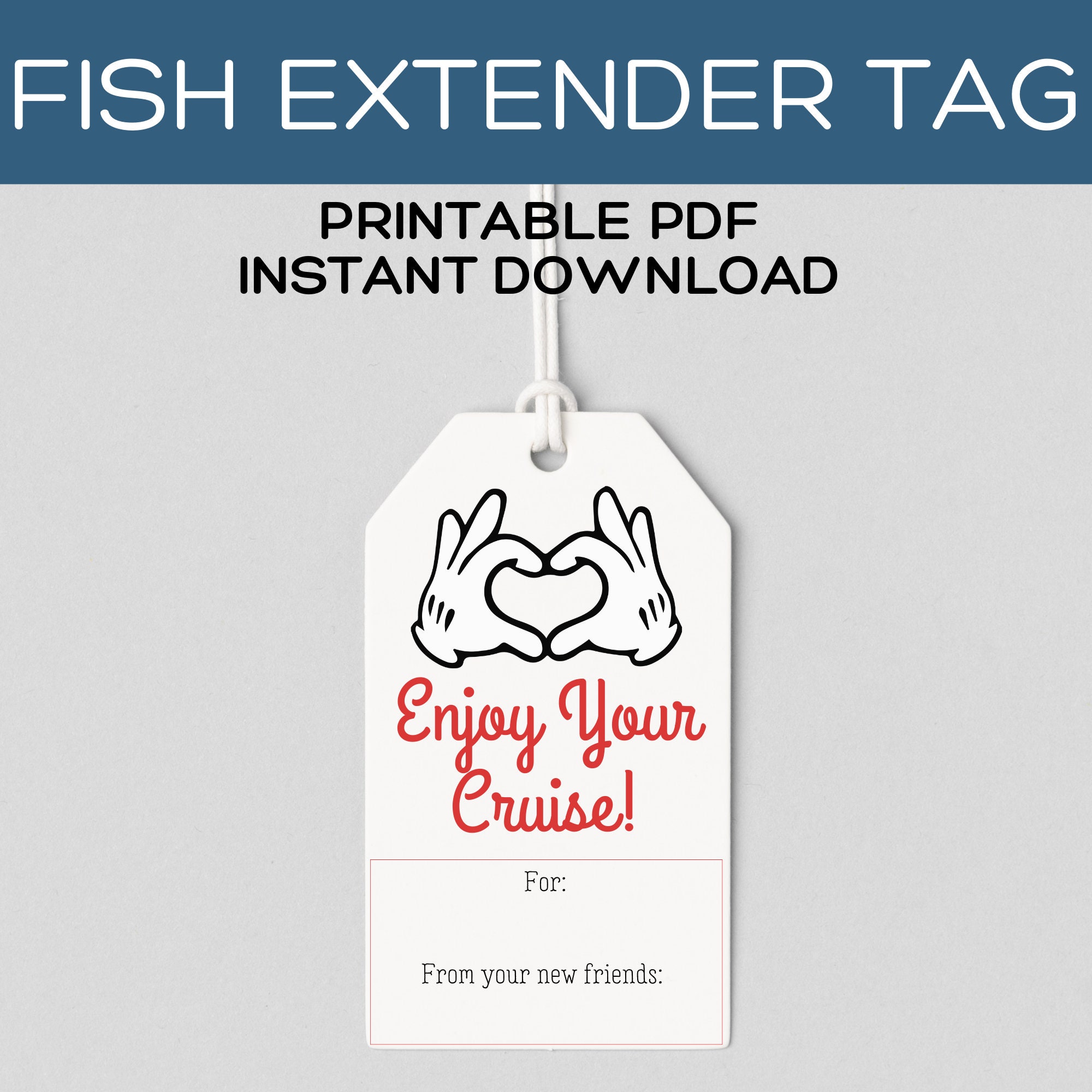 Fish Extender Tags/ Fish Extenders/ Cruise Fish Extenders/ Gift Tags ...