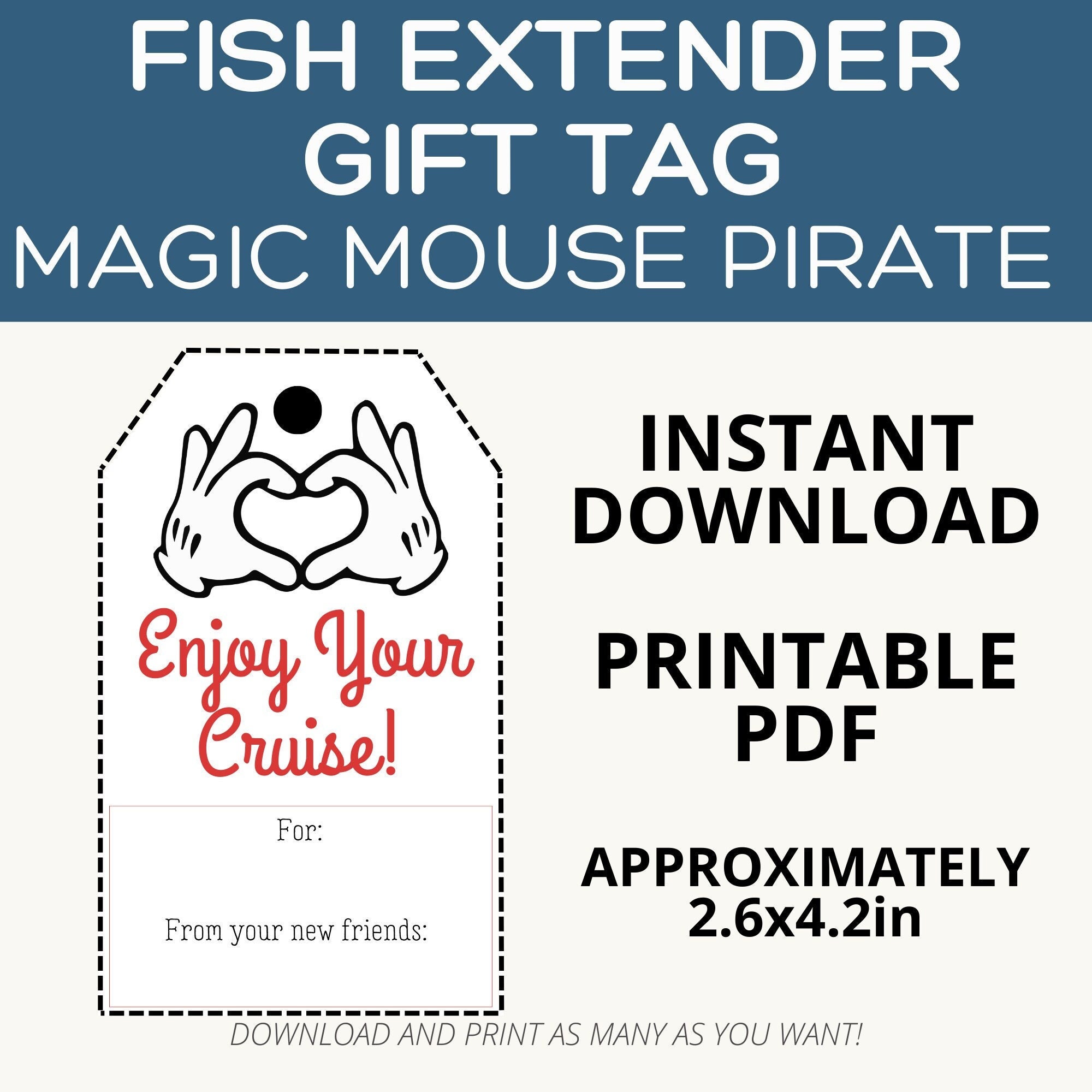 Fish Extender Tags/ Fish Extenders/ Cruise Fish Extenders/ Gift Tags ...
