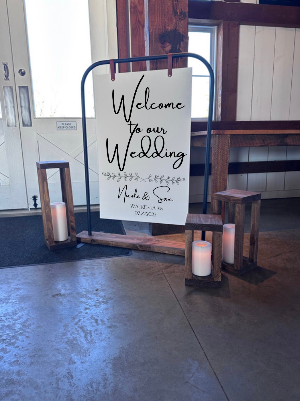Welcome Sign Stand 4'x3'straps Included - Etsy