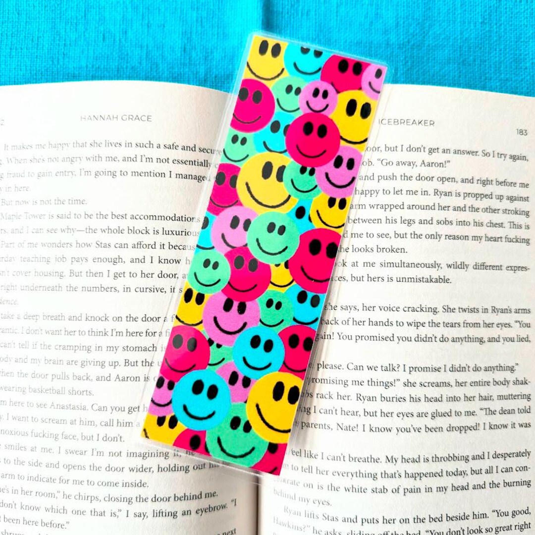 Layered Happy Face Bookmark | Cute Bookmarks | Hand Drawn Bookmarks ...